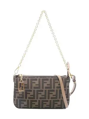Fendi Zucca Pouch Handbag Brown
