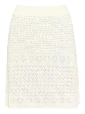 ERES Crocheted Mini Skirt Neutrals