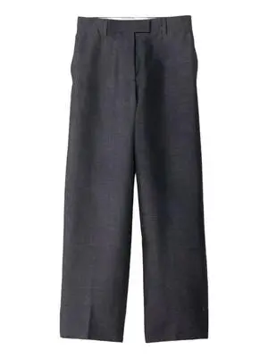 Miu Miu Straight-leg Mohair Blend Trousers - Grey