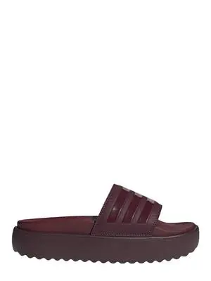 Adidas Adilette Platform Slides - Maroon/shadow Red