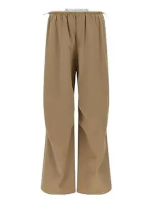 Alexander Wang Articulated Knee Pants With Logo Elastic - Warm Taupe
