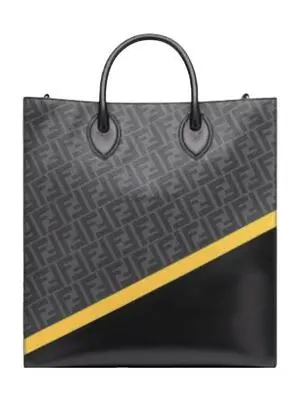 Fendi Monogram Ff Vertical Tote - Black