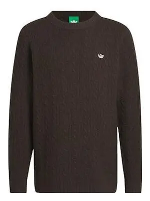 Adidas Cableknit Sweater - Dark Brown