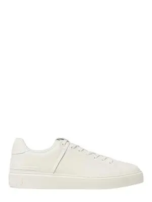 BALMAIN BCourt Lace-Up Calfskin Leather Trainers
