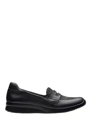 Clarks Ellowyn Penny Loafer - Black Leather