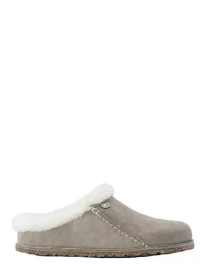 BIRKENSTOCK Zermatt Premium Suede Leather Slipper - Stone Coin