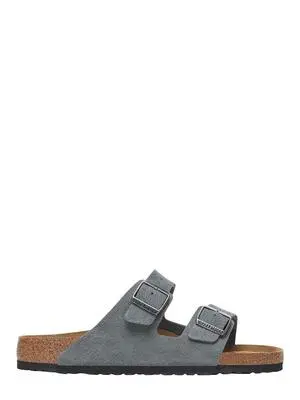 BIRKENSTOCK Arizona Soft Footbed Suede Leather Sandals - Basalt Grey
