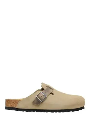 BIRKENSTOCK Boston Mixed Leather Clogs - Faded Khaki