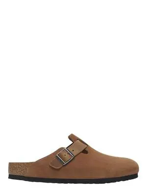 BIRKENSTOCK Boston Mixed Leather Clogs - Cognac