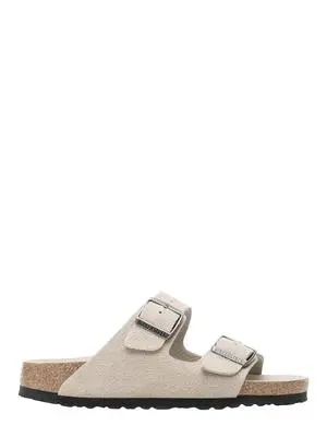 BIRKENSTOCK Arizona Soft Footbed Suede Leather Sandals - Oyster Tonal