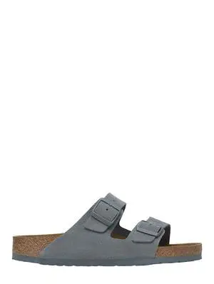 BIRKENSTOCK Arizona Suede Leather Sandals - Basalt Grey