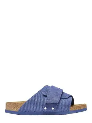 BIRKENSTOCK Kyoto Suede Embossed Slide - Corduroy Indigo
