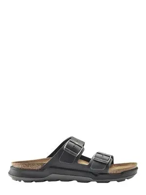 BIRKENSTOCK Arizona Crosstown Oiled Leather Sandals - Black