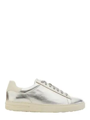 BIRKENSTOCK Bend Low Leather Sneakers - Metallic Silver