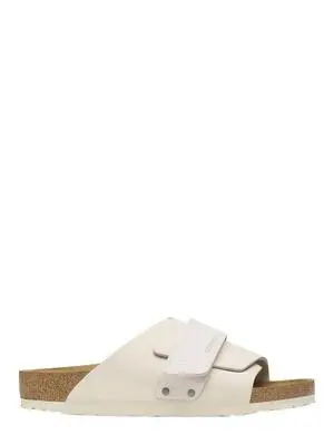 BIRKENSTOCK Kyoto Suede Slides - Antique White