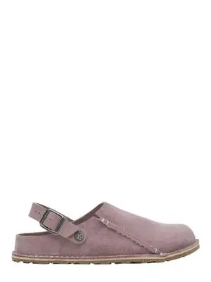 BIRKENSTOCK Lutry Premium Suede Clogs - Faded Purple