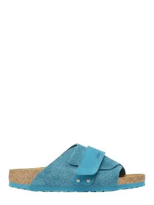 BIRKENSTOCK Kyoto Suede Leather Slides - Deep Turquoise