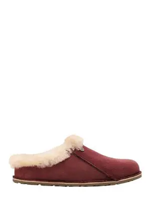 BIRKENSTOCK Zermatt Premium Suede Leather Slippers Zinfandel