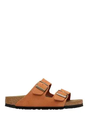 BIRKENSTOCK Arizona Suede Leather Sandals - Dark Rust