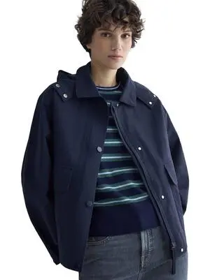 Everlane Re:cycled Nylon Barrel Jacket - Deep Navy