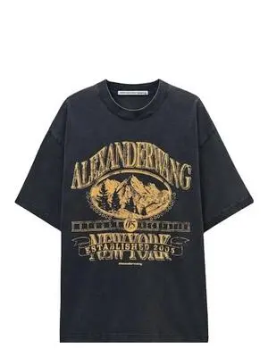 Alexander Wang Logo T-shirt - Washed Black