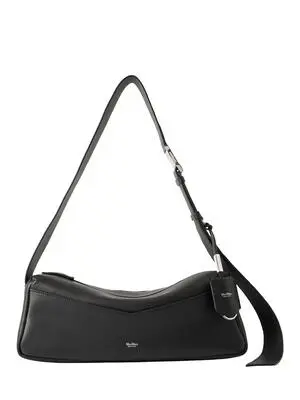 Max Mara Skippers Textured-leather Shoulder Bag - Black