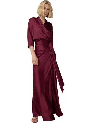 Diane Von Furstenberg Starling Maxi Wrap Dress - Cherry Wood