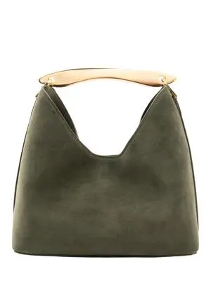 ELLEME Boomerang Large Suede Bag - Khaki Green