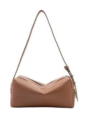 ELLEME Trousse Pebbled Leather Bag - Cognac