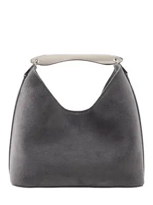 ELLEME Small Boomerang Suede Handbag - Grey