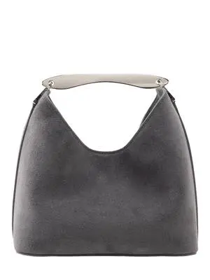 ELLEME Small Boomerang Suede Handbag Grey