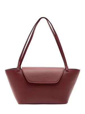 ELLEME Courrier Leather Tote - Burgundy