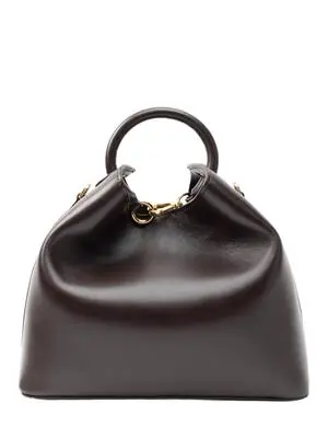 ELLEME Raisin Leather Handbag - Tabacco