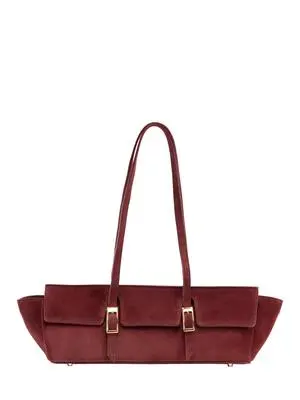 ELLEME Le Bateau Suede Shoulder Bag - Burgundy