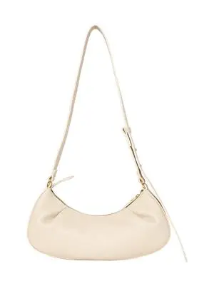 ELLEME Dimple Moon Pebbled Leather Bag - White
