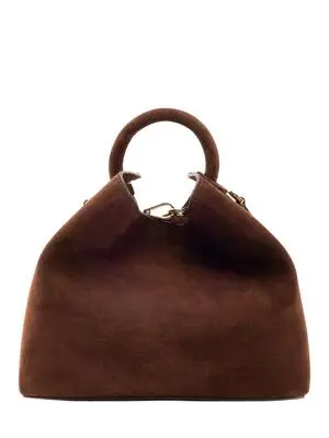 ELLEME Raisin Suede Handbag - Brownie