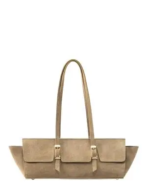 ELLEME Le Bateau Suede Shoulder Bag - Truffle