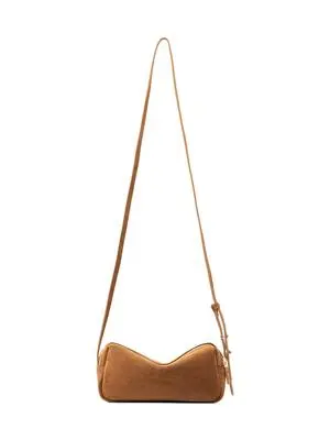 ELLEME Mini Trousse Suede Cognac