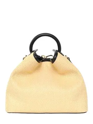 ELLEME Raisin Raffia And Leather Bag - Beige