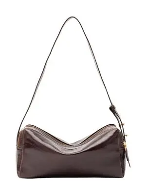 ELLEME Trousse Vintage Leather Bag - Chestnut
