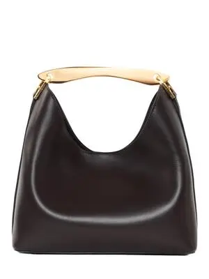 ELLEME Small Boomerang Leather Handbag Tabacco