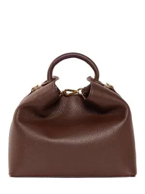 ELLEME Raisin Pebbled Leather Bag - Dark Brown