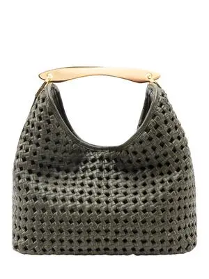 ELLEME Boomerang Woven Leather Bag - Olive Green