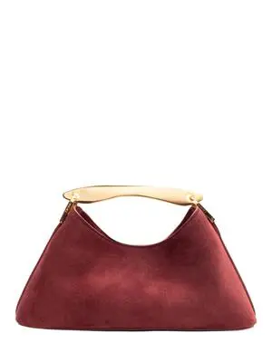 ELLEME Mini Boomerang Suede Bag - Burgundy