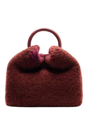 ELLEME Baozi Shearling Teddy Bag Red