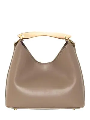 ELLEME Small Boomerang Leather Handbag - Taupe