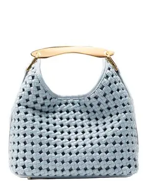 ELLEME Small Boomerang Woven Leather Bag - Arctic Blue