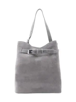 ELLEME Belted Suede Tote - Grey