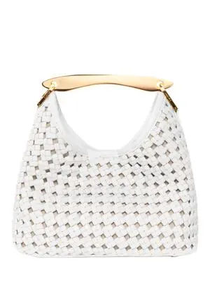 ELLEME Boomerang Small Woven Leather Bag White
