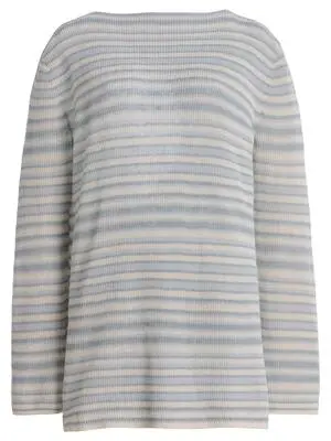 ELCE Aura Striped Linen Mini Dress - Blue